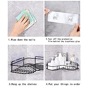 3M adhesive hooks Pack of 6 Adhesive Sticker for Bathroom Organizer Shelf Bathtub Storage Basket,Corner Shower Caddy command hooks