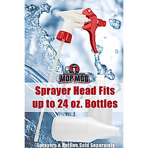 Leak-Free No-Clog Chemical Resistant Spray Head 5 Pk. Bottles NOT Included. Pro-Grade Trigger and Nozzle for Auto/Car Detailing, Window Cleaning and Janitorial Supply. Sprayer Fits 24oz Bottle