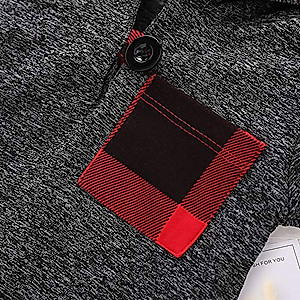 Ritatte Toddler Infant Baby Boys Clothes Plaid Long Sleeve Hoodie Sweatshirt Pants Fall Winter 5Pcs Outfits Set(Gray, 18-24 Months)