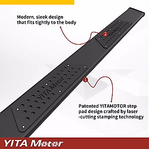 YITAMOTOR 6.5 Inches Running Boards Compatible with 2005-2023 Toyota Tacoma Double/Crew Cab (4 Full-Size Doors), Truck Side Steps Aluminum Nerf Bars