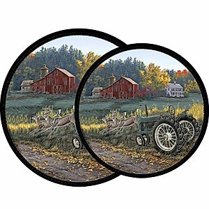 Reston Lloyd Electric Stove Burner Covers, Set of 4, Morning Run All-Over Pattern