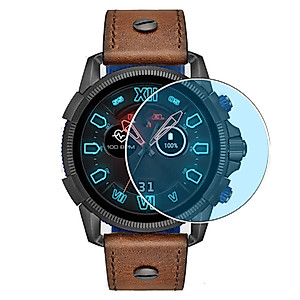 Puccy 3 Pack Anti Blue Light Screen Protector Film, compatible with DIESEL ON Full Guard 2.5 smartwatch Case Size：47mm TPU Guard （ Not Tempered Glass Protectors ）