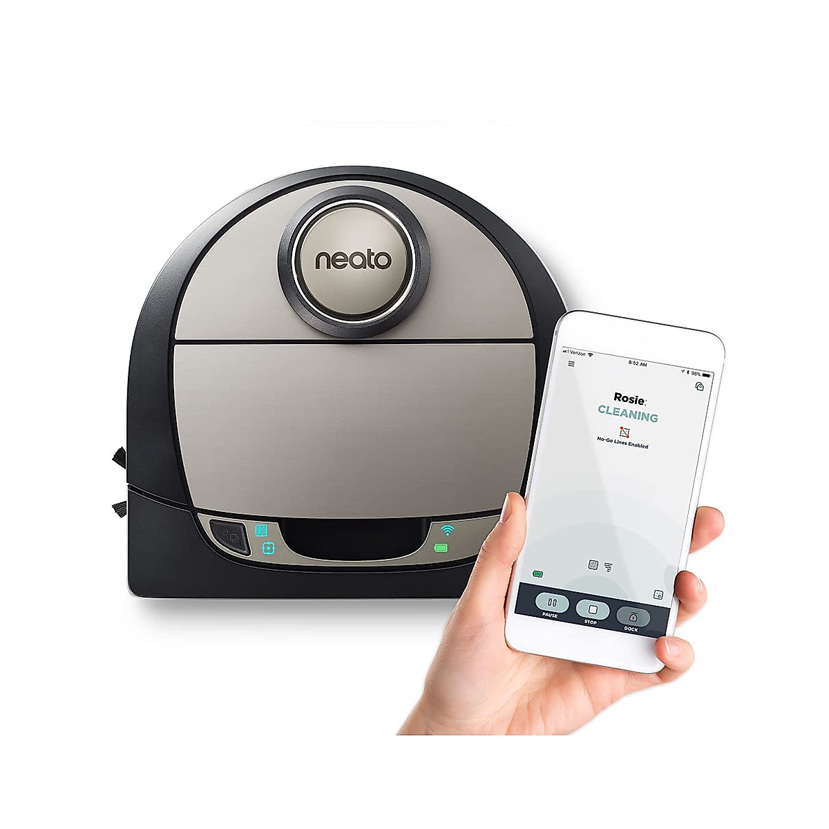 Neato Robotics 945-0270 Botvac Connected D7 Wi-Fi Enabled Robot Vacuum, Gray