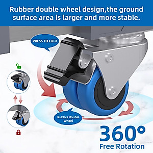 Fridge Stand Mobile Base with 4 Locking Wheels and 4 Strong Feet 19.7"-27.5" Adjustable Dolly Washing Machine Stand Base, for Furniture Refrigerator Dryer Stand(Black)