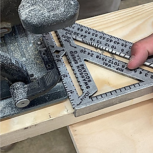 Swanson Tool Co 7 Inch Speed Square Pro with Pro Blue Book, Model S0100-A, Aluminum