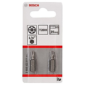Bosch Professional 2608522011 T20H Security-Torx Screwdriver bit, Extra Hard