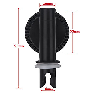 Wbestexercises Kayak Air Pressure Gauge Nylon Inflatable Boat Air Pressure Gauge 0-5.08 PSI Barometer Air Thermomete Valve Connector Replacement for Kayak Raft SUP Board Black