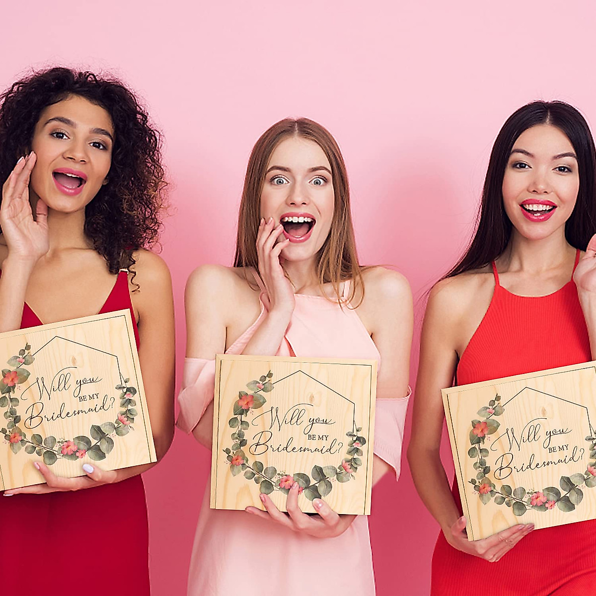 Bridesmaid Proposal Gifts, Bridesmaid Proposal Box, Will You Be My Bridesmaid Gift Wooden Box, Bachelorette Party Gifts, 12 oz Stainless Steel Wine Tumbler Cup, Bride Tribe, Engagement Wedding Gifts