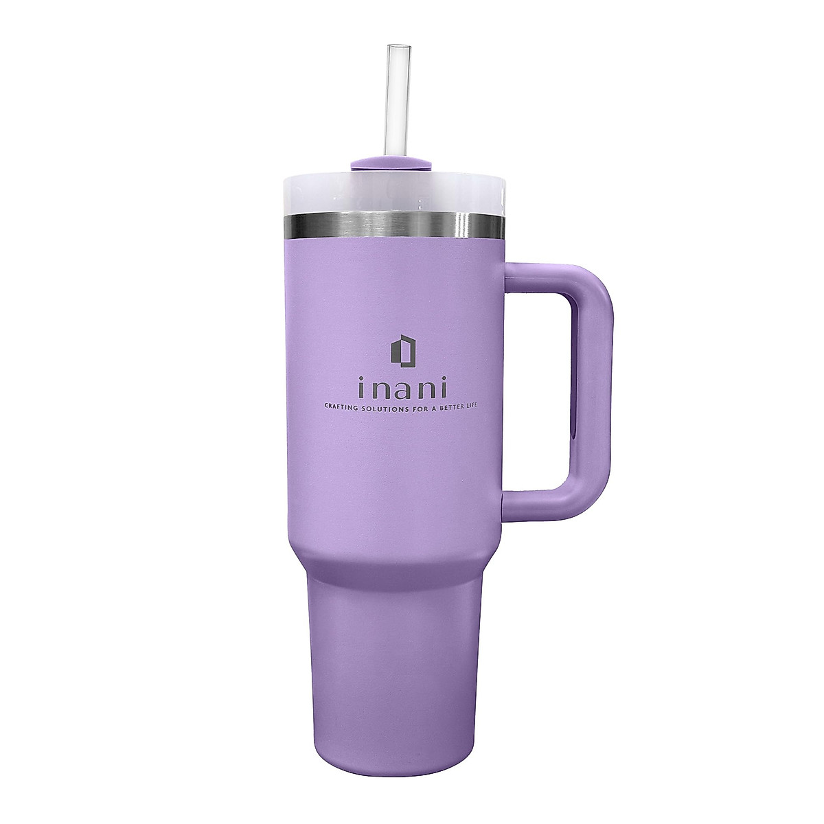 inani 40oz Tumbler With Handle And Straw, Insulated Travel Cup, Leak-Resistant, Spill-Proof Lid, Dishwasher Safe, BPA-Free, Double-Wall Insulated Premium Mug For Hot Or Iced Beverage, Orchid Purple