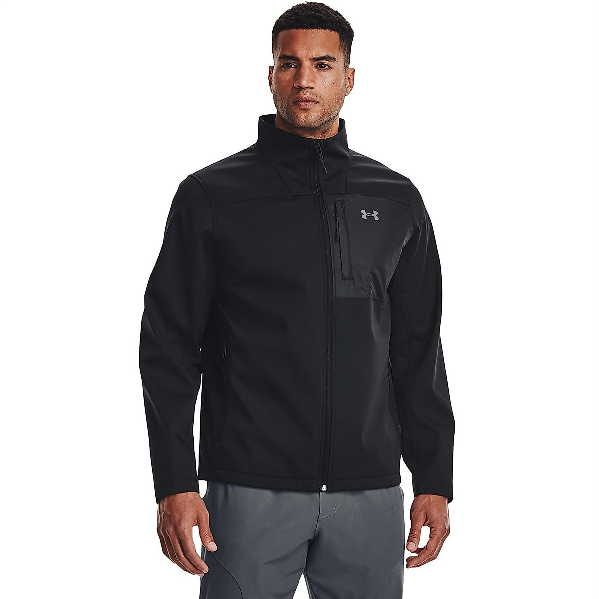 Under Armour Men's ColdGear Infrared Shield 2.0 Soft Shell, (001) Black / / Pitch Gray, Large