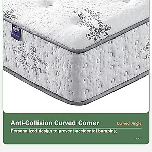 King Mattress,10 Inch Hybrid Mattress in a Box,Gel Memory Foam King Size Mattress,Individually Wrapped Pocket Coils Innerspring Mattress for Motion Isolation,Medium Firm (King)