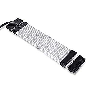 Lian Li Strimer Plus V2 24 Pin (PW24-PV2) -Addressable RGB Power Extension Cable (Strimer L-Connect 3.0 Controller Included), Black & UNI Fan SL-Infinity 120 RGB Triple Pack Black with Controller
