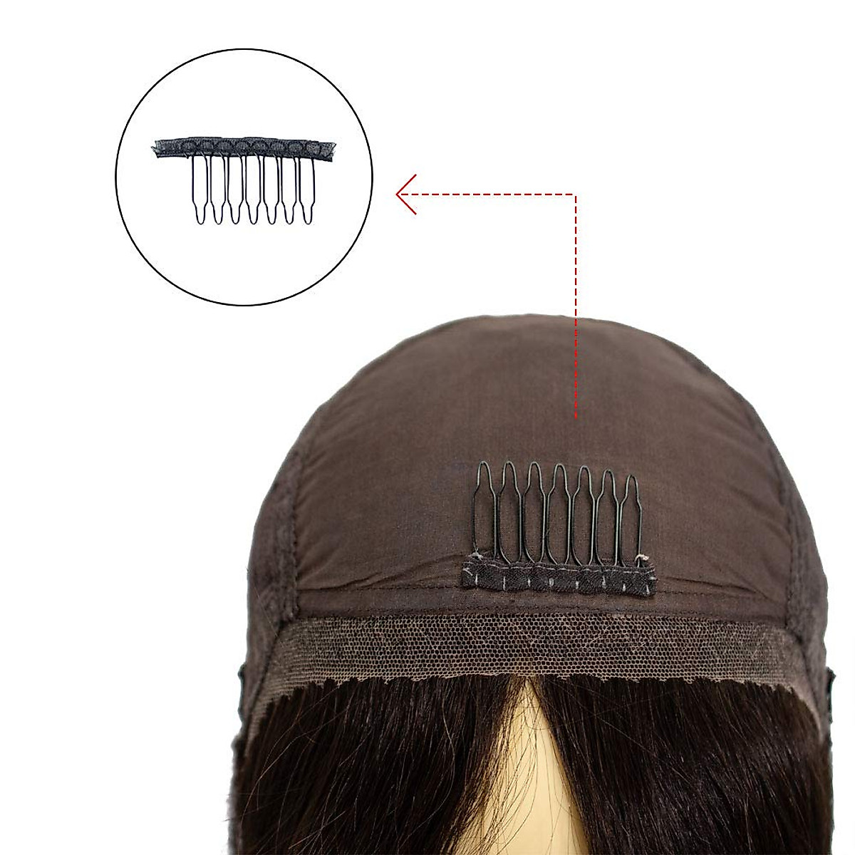 Milano Collection 20 PC Value Bundle: 18 PC Pack of Medium Size Snap Clip-ins and 2 Pack of Combs for Hair Extensions and Wigs - Tan