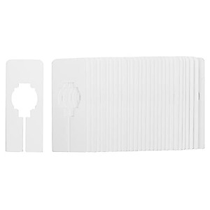 60 Pack Plastic Closet Dividers for Hanging Clothes, Blank White Tags for Department Stores, Clothing Rack Size Separator Hangers for Boutiques, Warehouses (2 x 5 in)