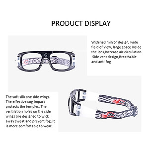 SooGree Sports Goggles for Basketball Soccer Football Protective Eyewear Goggles Eye Safety Glasses Anti Fog PC Lens for Men Adults (Blue)