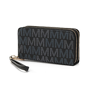 MKF Collection Wristlet Wallet for Women, Small Vegan Leather Credit Card Holder with Zipper Coin Pocket Wallet Purse Handbag By Mia K