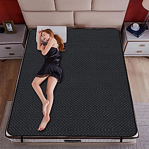 EOHELGRO Grounding Mat for Bed, Grounding Mattress Cove for Improve Sleep, Grounding Sleep Pad, Earth Mat Carbon Leatherette Grounding Therapy (54" x 78")