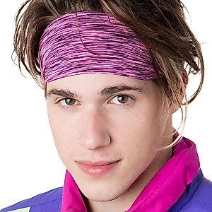 Hipsy Women's Adjustable & Stretchy Xflex Pastel Yoga Headband Multi Packs (Pink & Pink 2pk)