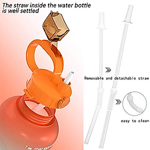 SANKUU Large 1 Gallon/128oz (When Full) Gallon Water Bottle Motivational with Time Marker & Straw, Leakproof Water Jug Ensure You Drink Daily Water Throughout The Fitness Day