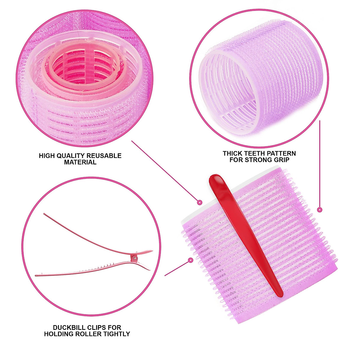 Hair Rollers for Long Hairs by Bmeliora. Purple