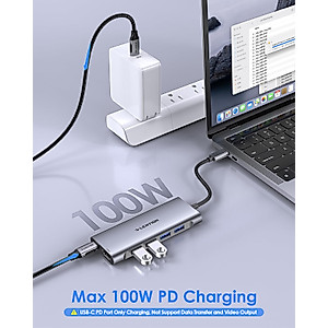 LENTION USB C Hub with 4K HDMI Output(4K@60Hz), 4 USB 3.0, Type C Charging Dongle Compatible 2023-2016 MacBook Pro, New Mac Air, Steamdeck, Type C Devices, Stable Driver Adapter (CB-C35sH, Space Gray)