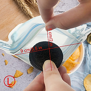 Enkrio 36 Pack Mason Jar Zipper Bags, Reusable Airtight Seal Food Bag Leakproof Nuts Candy Cookies Bag for Travel Camping