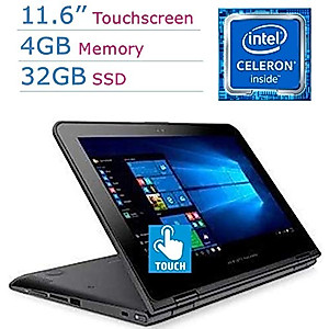Lenovo 11.6-inch IPS Touchscreen 2-IN-1 Convertible Laptop PC, Intel Celeron Processor Up To 2.48GHz, 4GB RAM, 32GB SSD, Bluetooth, HDMI, WIFI, Spill-Resistant Keyboard, Windows 10 Pro