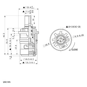 PARLOS Ceramic Stem Disc Faucet Cartridge Replacement for Bathroom Tap (1 Pair Hot & Cold),2103201