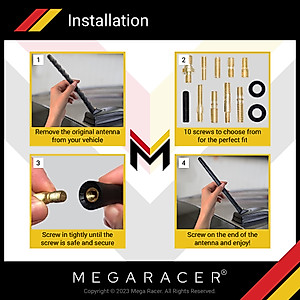 Universal Car Antenna | for Truck Antenna | Ford F150 Antenna | Short Antenna | Car Antenna Replacement | Car Audio & Video Antennas | Jeep Wrangler Antenna Short Auto Antenas para Carros | Rubber 7"