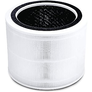 LEVOIT Air Purifier Replacement Filter, 3-in-1 True HEPA, High-Efficiency Activated Carbon, Core 200S-RF, White