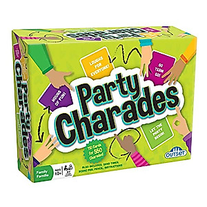 Party Charades Game – Contains 550 charades – Great Family Game for 2 or More Players Ages 10 and up by Outset Media