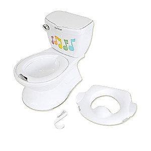 Summer My Size Potty Lights and Songs Transitions, White – Realistic Potty Training Toilet with Interactive Handle that Plays Music for Kids, Removable Potty Topper/Pot, Wipe Compartment, Splash Guard