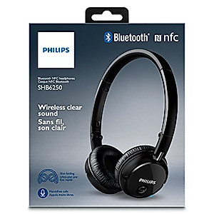 Philips SHB6250/27 Wireless Bluetooth Headphones, Black