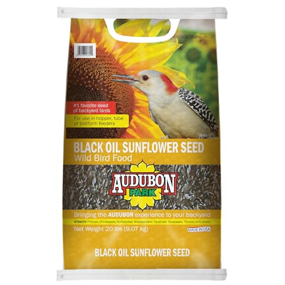 Audubon Park 10427 11286 Black Oil Sunflower Seed Wild Bird Food, 20 lb