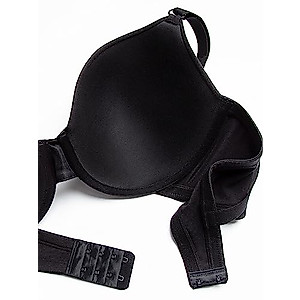 Fruit of the Loom Women's Smooth Cotton T-Shirt Bra-Ultra-Soft, Flexible, and Invisible Under Tees, Black Hue/Sand/White, 36DDD