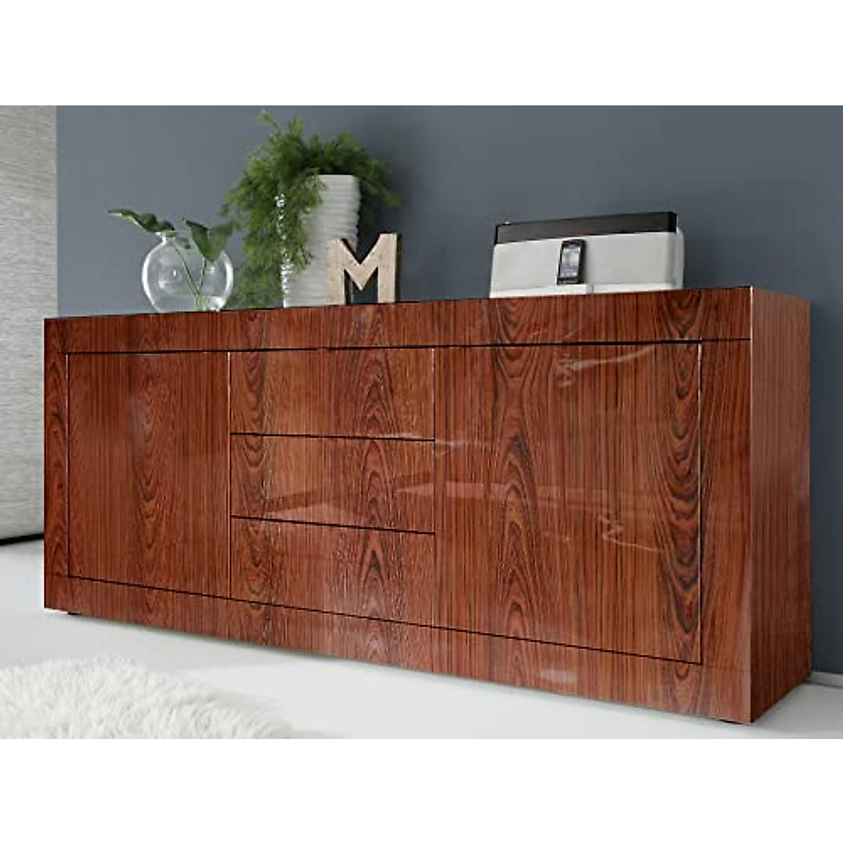 VVIVID High Gloss Red Cedar Striped Wood Grain Faux Finish Textured Vinyl Wrap Roll Sheet Film for Home Office Furniture DIY No Mess Easy to Install Air-Release Adhesive (1ft x 4ft)