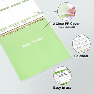 Spiral Weekly Planner, 8.7" X 9.5" Size, Weekly To Do List Notepad with Checklist, 52 Sheets Tear Off Note Pad, Work and Personal Organizer