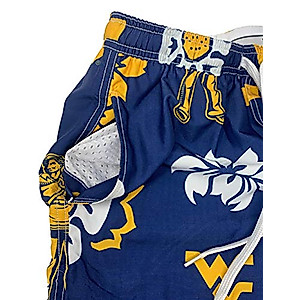 Men's Cal Berkeley Golden Bears Swim Trunks Floral Swim Shorts (Large)