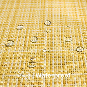 WUWUSU 18x18 Inches Outdoor Pillow Inserts Set of 2, Waterproof Decorative Throw Pillows Insert, Square Pillow Form for Patio, Furniture, Bed, Living Room, Garden YELLOW