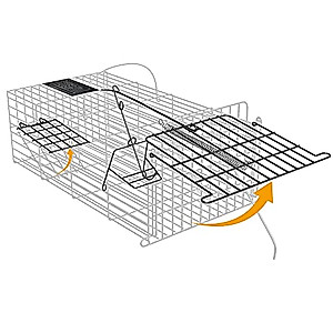 BLACK+DECKER Rat Trap- Rat Traps Indoor & Outdoor- Humane Mouse Trap Cage- Live Animal Trap for Squirrels Chipmunks and Other Small Rodents- Catch and Release No Kill Mouse Traps