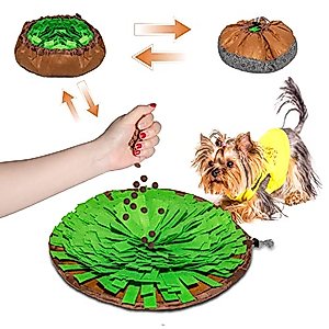 Snuffle Mat for Dogs, Foraging Mat for Dogs, Pet Feeding Mat Imitate Outdoor Lawn to Release Pet Natural Foraging Skills, Portable Pet Snuffle Mat, Sniff Mat for Dogs Rabbits Boredom & Relieve Stress