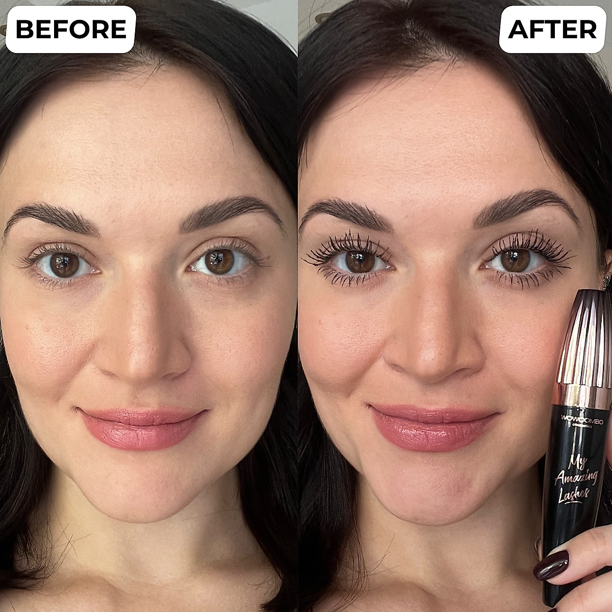 My Amazing Lashes Mascara - Volume and Length - Lengthening Mascara - Stays On All Day - Tubing Mascara for All Ages & Skin Types - Instantly Create The Look of Lash Extensions (RICH BLACK)