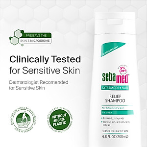 SEBAMED Extreme Dry Skin Relief Treatment Shampoo with 5% Urea for Dry Itchy Scalp (200mL)