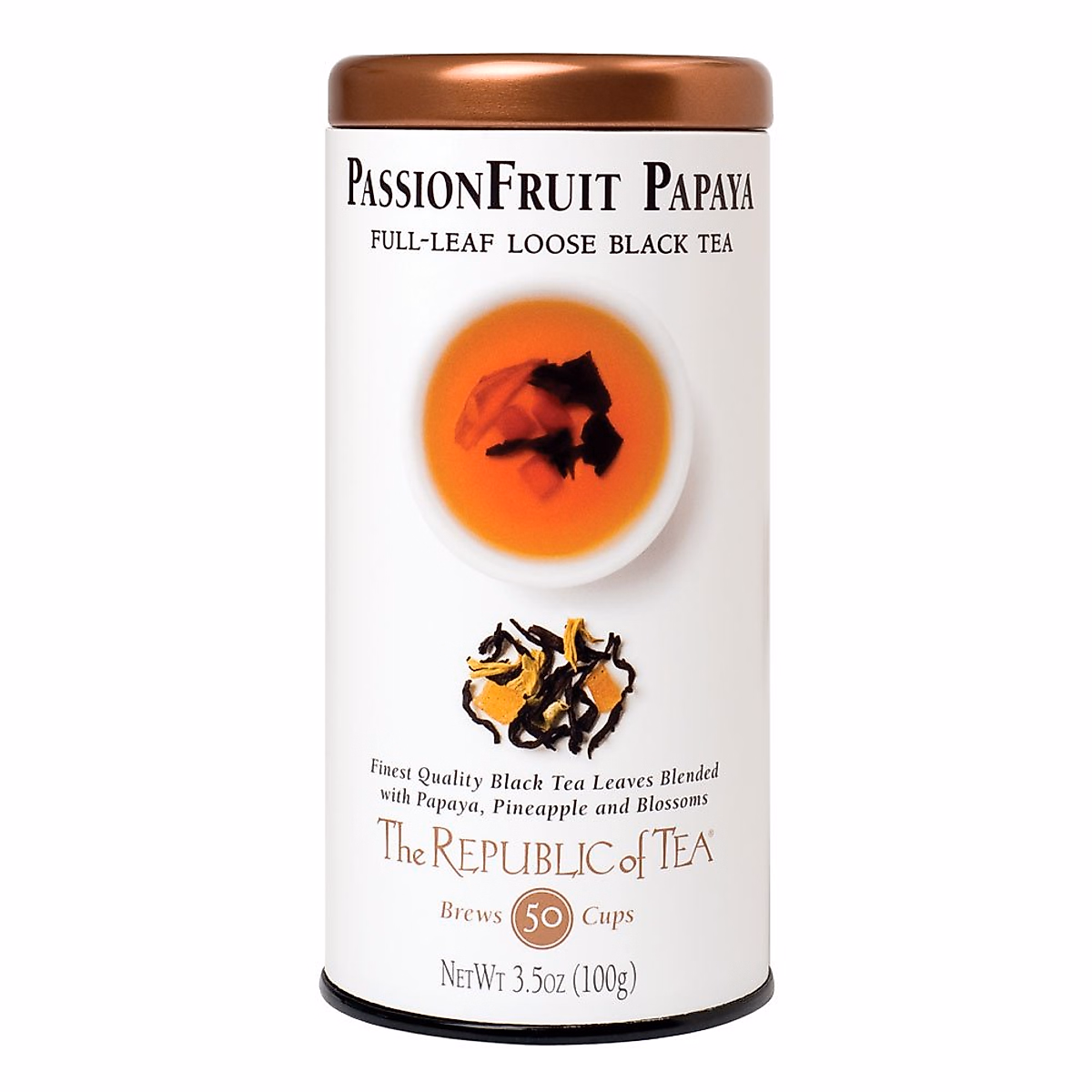 The Republic of Tea Black Full-Leaf Loose Tea (Passionfruit Papaya Black, 3.5 oz)