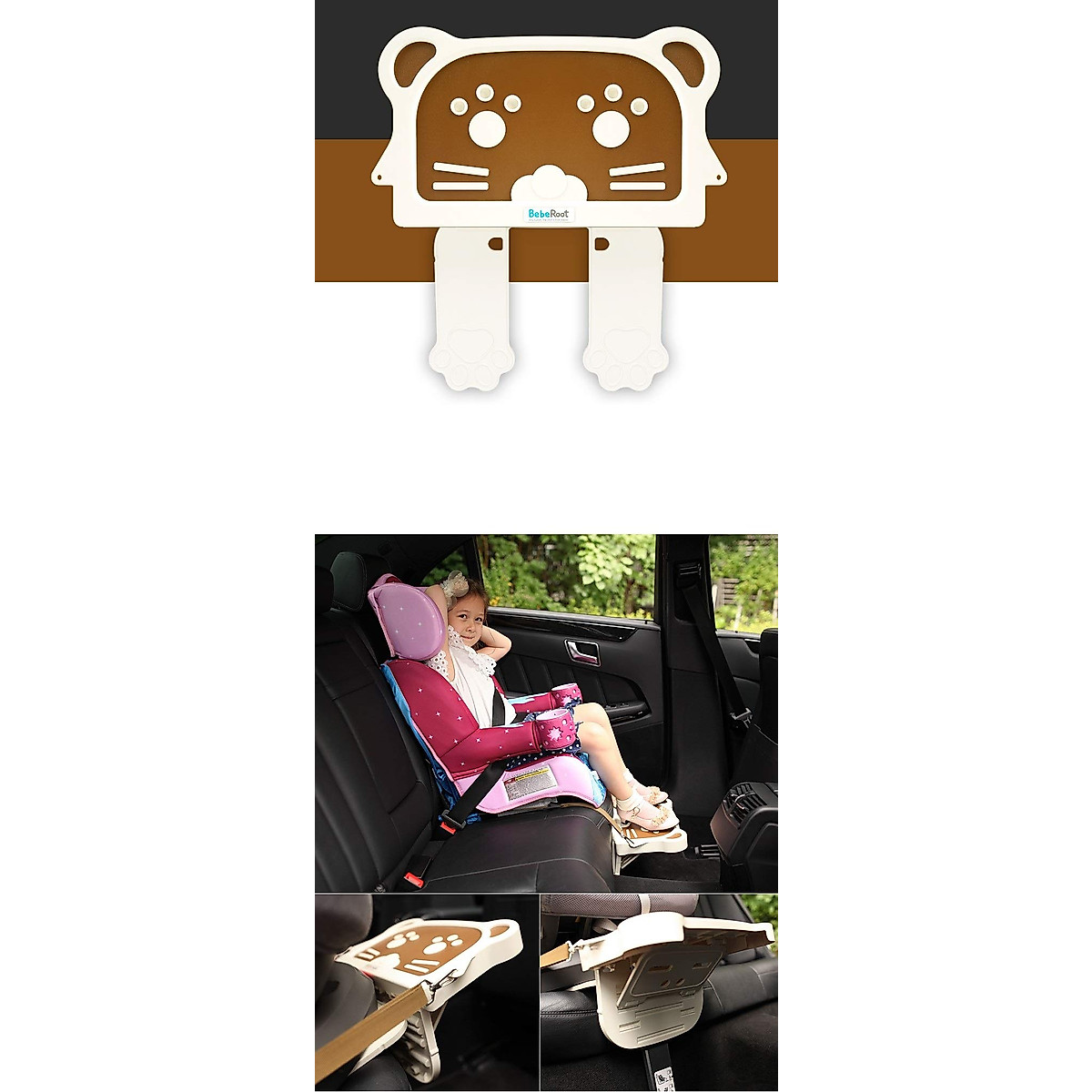 Beberoot Kids Car Seat Foot Rest - Protect Your Kids Knees with Footrest