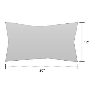 HKMIU RSH Décor Set of 2 Indoor/Outdoor Decorative Lumbar/Rectangle Pillows - Black and White Stripe