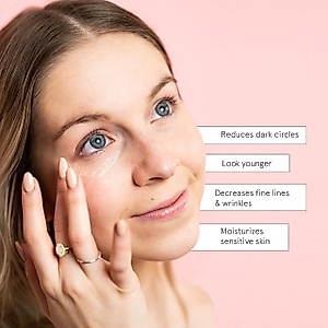 grace & stella Under Eye Cream For Dark Circles, Bags And Puffiness - Caffeine Eye Cream - Vegan Under Eye Cream For Wrinkles - Eye Cream Anti Aging - Eye Repair Cream - Made in USA (0.46 oz)