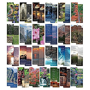 eThought BB-FBV-100 Bible Verse Cards - Pack of 100 Religious Bookmarks - Scripture Memorization Cards, Bible Verse Markers, Encourage and Share The Gospel, Full Color