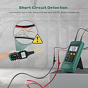 Bonvoisin Underground Wire Locator Cable Tracer Detector for Finding Wall/Underground/Dog Fence Broken Wire, Short Circuit, Metal Pipe (Batteries Included)
