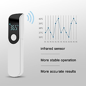 Kuhxz Touchless Forehead Thermometer for Adults & Kids, Digital 𝐈𝐧𝐟𝐫𝐚𝐫𝐞𝐝 Thermometer, LED Display Instant Reading, Mini Portable Handheld Electronic Thermometer, Thermometer for Home Use